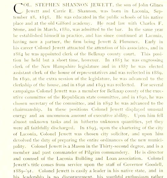 Rare Antique New Hampshire Rep Senator Col Stephen Jewett NH Cabinet ...