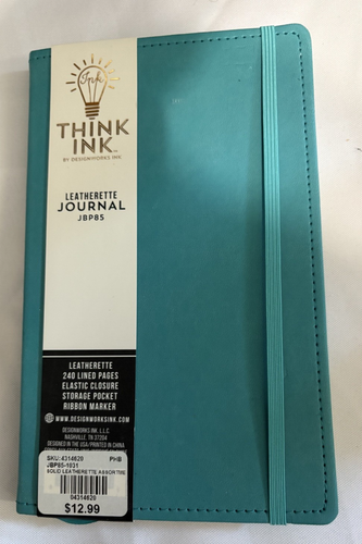 THINK INK 240 pg. Teal Leatherette Bonded Journal | eBay