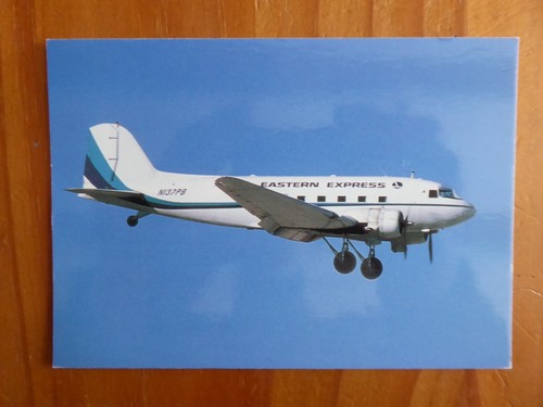 CARTE POSTALE AVIATION POST CARD DOUGLAS DC-3 EASTERN EXPRESS N137PB ...