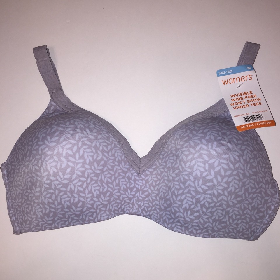 Warner's Bra Wirefree Padded Seamless Cup Invisible Lined TWO 2 TShirt ...