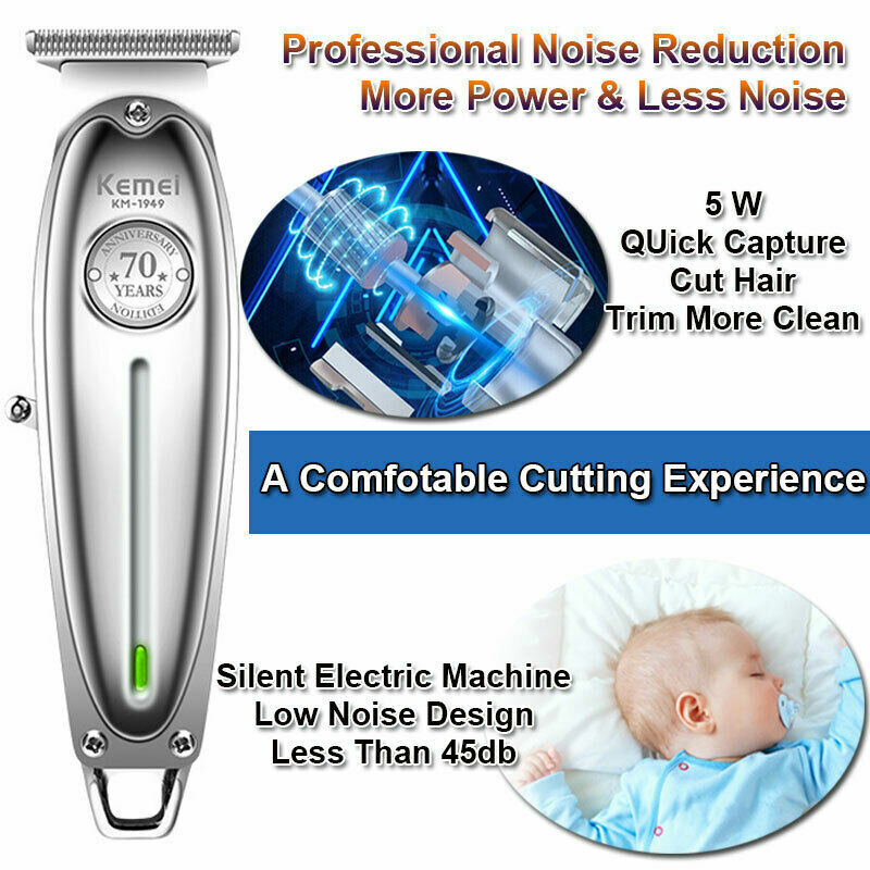Professional Cordless Hair Clipper Trimmer Barber Cut Kemei KM-1949 All ...