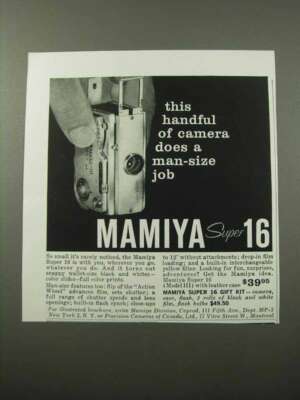 1959 Mamiya Super 16 Camera Ad - This Handful | eBay