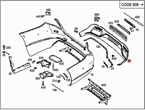 Genuine MERCEDES X222 S-CLASS W222 X222 Trim bumper 2228850038 | eBay