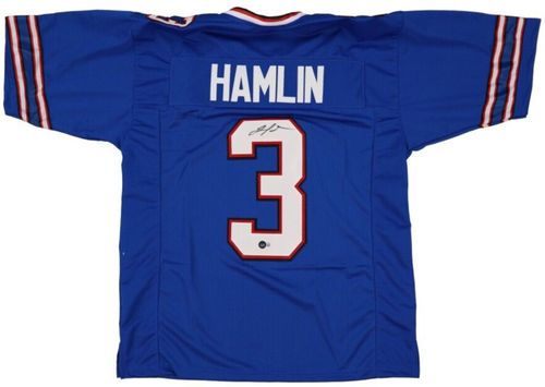 Damar Hamlin Signed Buffalo Bills Jersey (Beckett) 2021 6th Round Draft ...