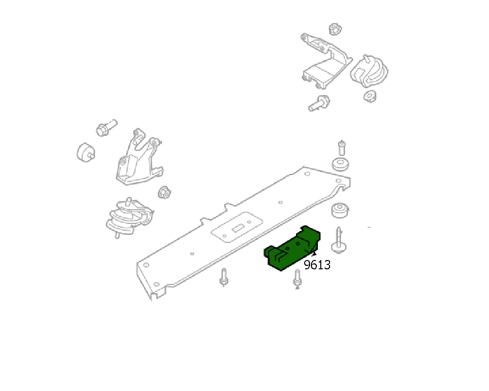 9613 Rear Trans. Mount 1PC For Suzuki Grand Vitara 13-09 L4-2.4L ...