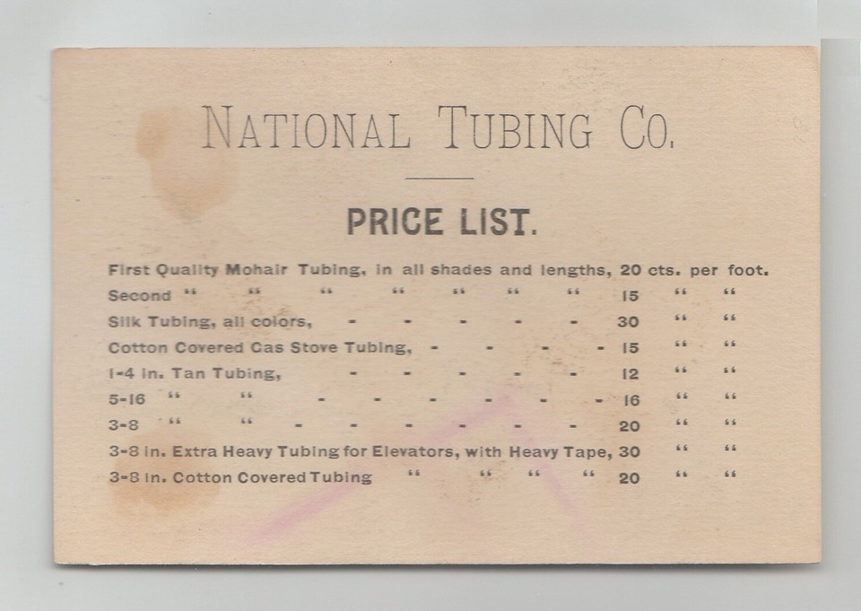 NATIONAL TUBING Co (PROVIDENCE, RI) TRADE CARD - BOY JOCKEY | eBay