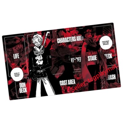 Sabo One Piece Playmat With Zones OPCG TCG Card Game Play Mat _hh49 | eBay