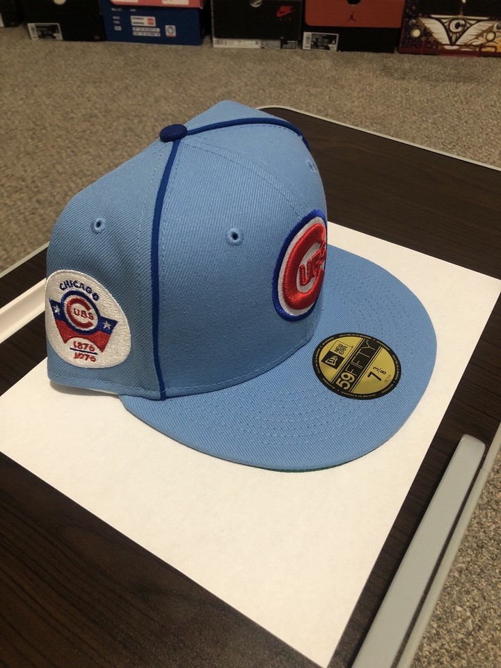 Lids Hd Hat Drop Chicago Cubs New Era 59fifty Powder Blue Mlb Hat Size ...