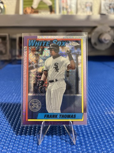 FRANK THOMAS Mojo Refractor 1990 35th 2025 Topps Series 1 T90C-4 White ...