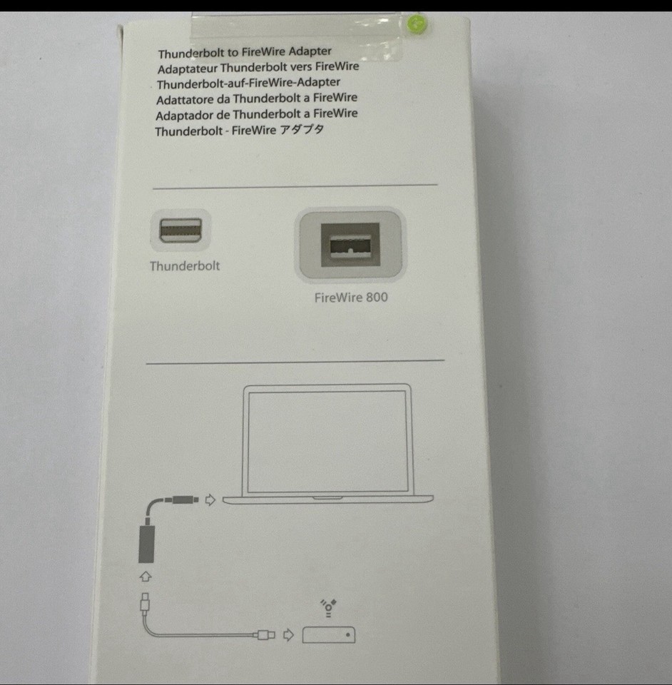 OFFICIAL GENUINE APPLE THUNDERBOLT TO FIREWIRE ADAPTER A1463 MD464ZM/A ...