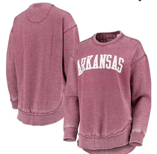 NWT Women’s Pressbox Arkansas Razorbacks Vintage Wash Tunic Sweatshirt ...