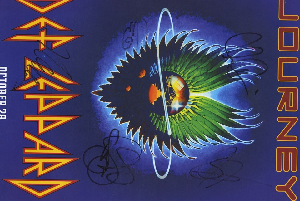 Journey signed, autographed concert poster Jeff Scott Soto, Neal Schon ...