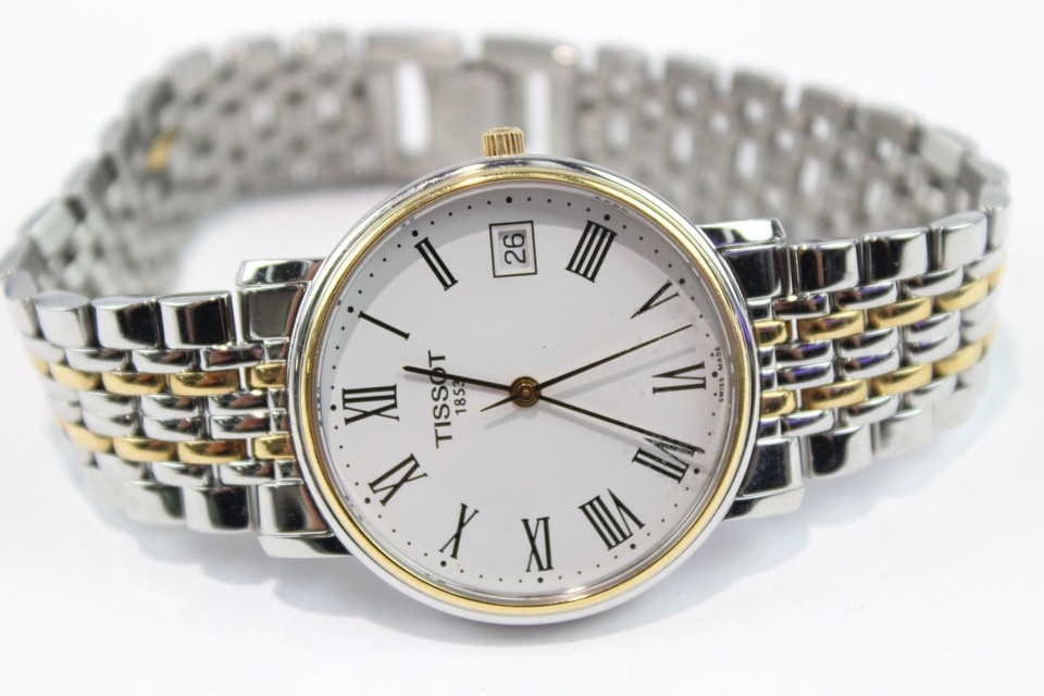 Tissot Roman Numerals Two Tone Watch Quartz Working | eBay UK
