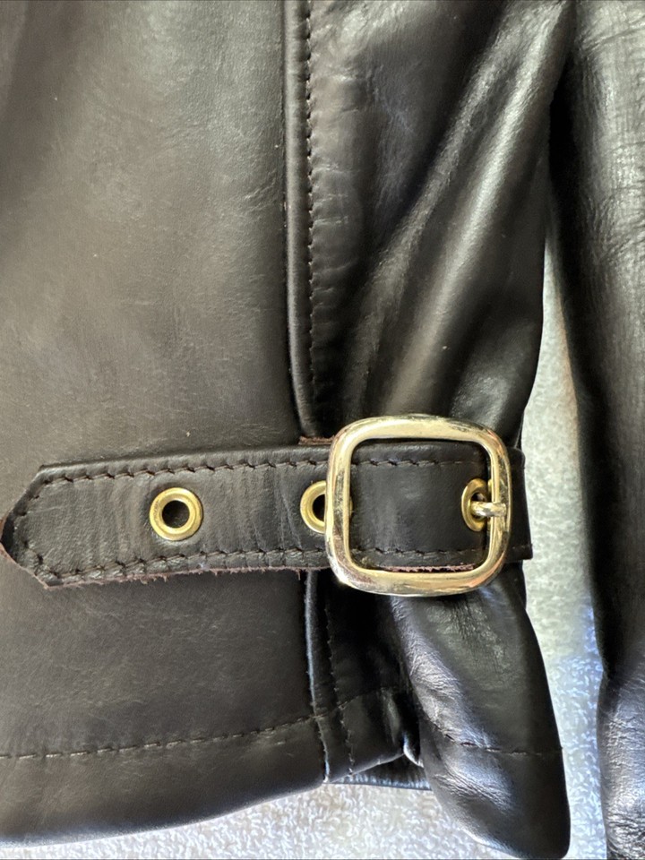 Schott Brown Leather Jacket 141 Cafe Racer 40 US Excellent! Recent model | eBay