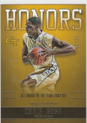 CHRIS BOSH 2016 GEORGIA TECH COLLEGIATE HONORS GOLD PARALLEL SERIAL #'D ...