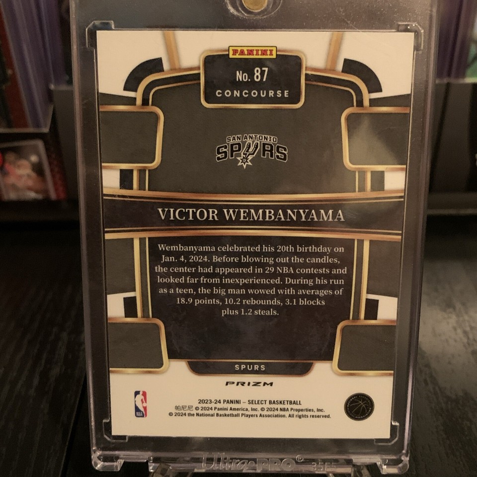 2023-24 Panini Select Victor Wembanyama Concourse Blue Prizm Rookie ...