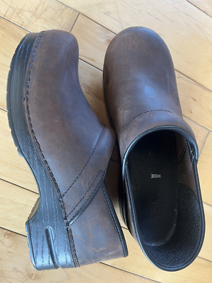 Dansko Pro Leather Clogs Distressed Metallic Bling Size 11 W EU 42 ...