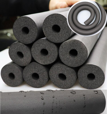 6-108mm ID Thermal Insulation Sponge Pipe Foam Rubber Tube Lagging Wrap ...