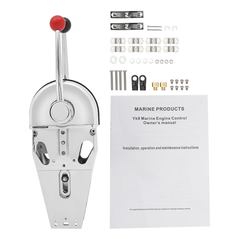 Universal Throttle Control Boat Dual Control Marine Twin Lever Handle ...