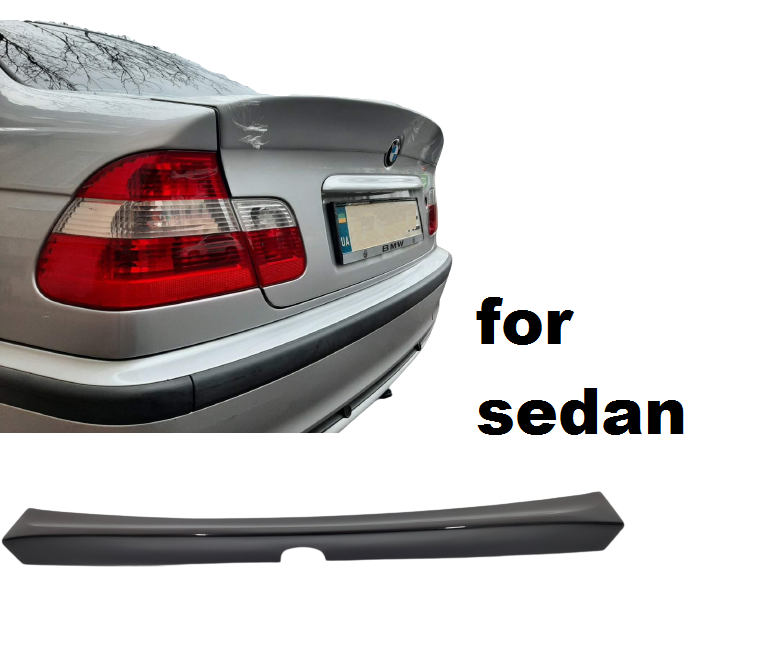 bmw E46 CSL trunk lip spoiler + roof window spoiler only 4 doors | eBay