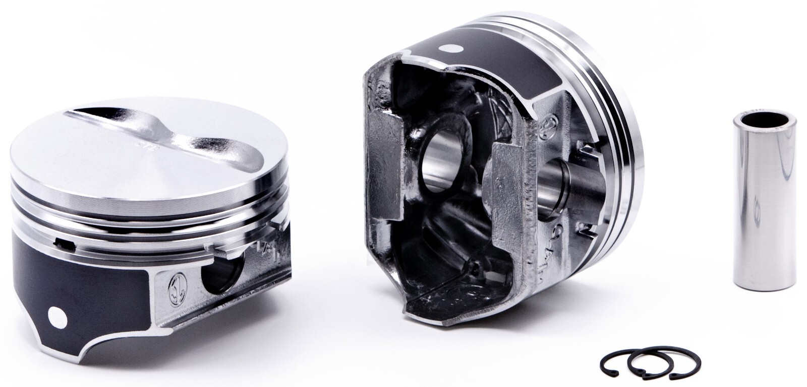SILVOLITE Hypereutectic Flat Top Pistons Set/8 Chevy SB 383 use w/5.7 ...