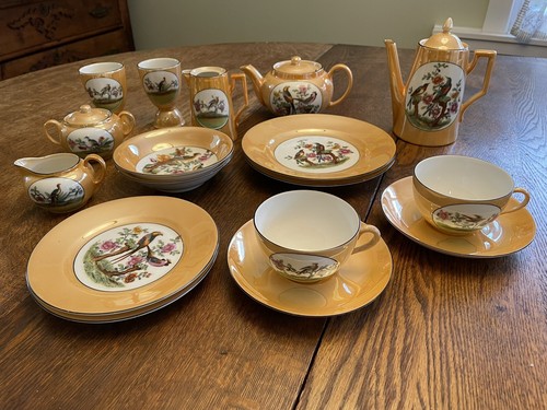 15 Piece VICTORIA Czechoslovakia Bird Tea Breakfast SET FOR 2' | eBay