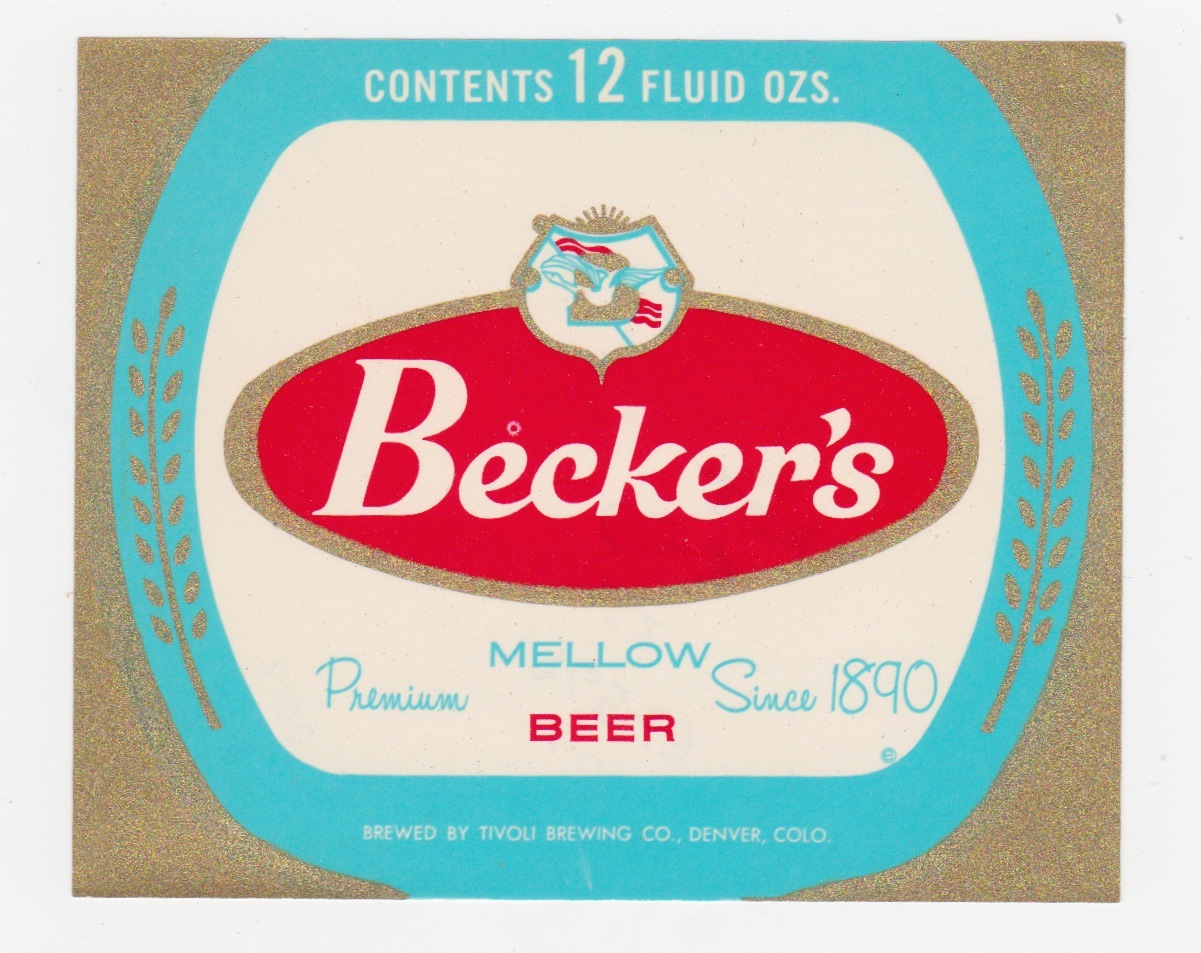 Becker's Beer Label | eBay