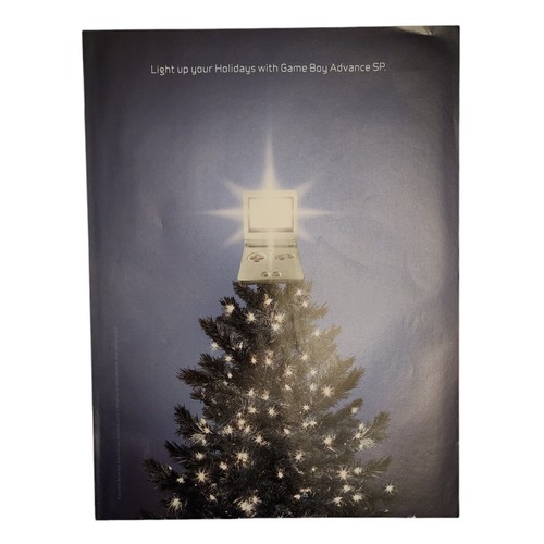 Gameboy SP Christmas Tree Vintage Video Game Print Ad/Poster Official ...