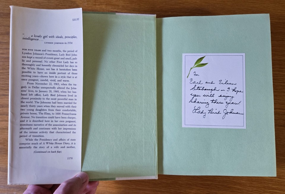 SIGNED A White House Diary by Lady Bird Johnson (Hardcover, 1970) First ...