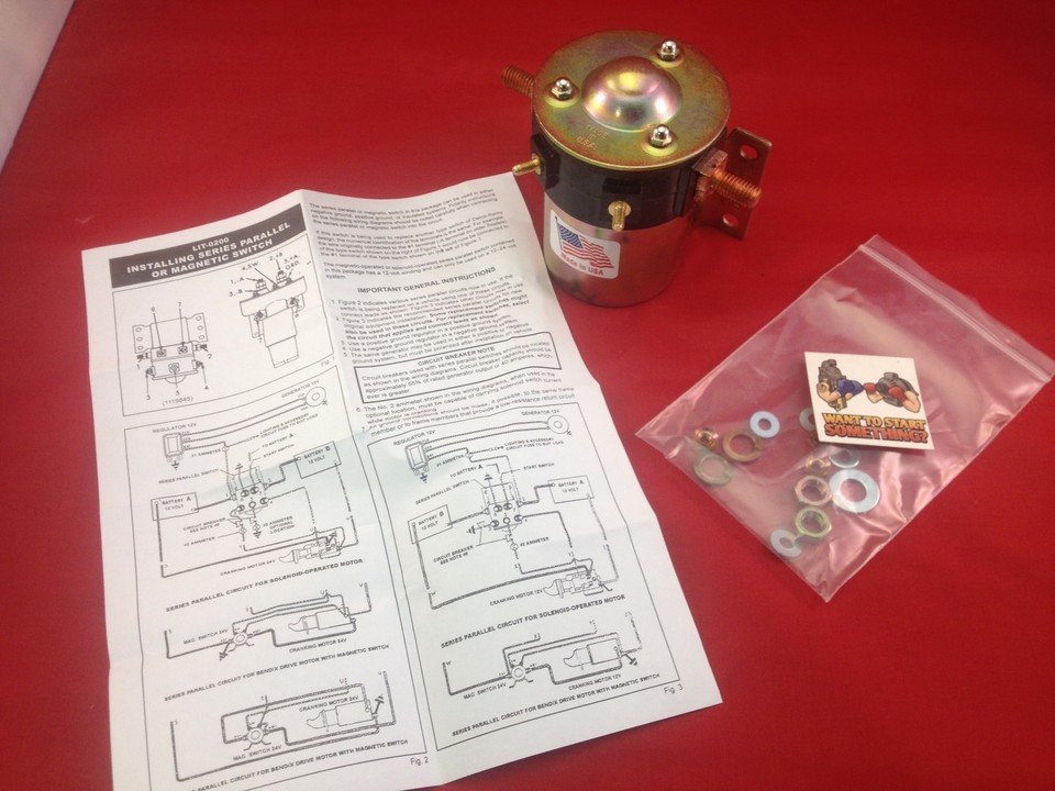 NEW 24 VOLT STARTER SOLENOID SERIES PARALLEL SWITCH DELCO 1119865 ...