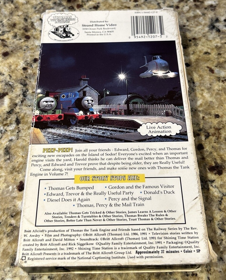 Thomas The Tank Engine & Friends Thomas Gets Bumped VHS 1992 Video Tape ...