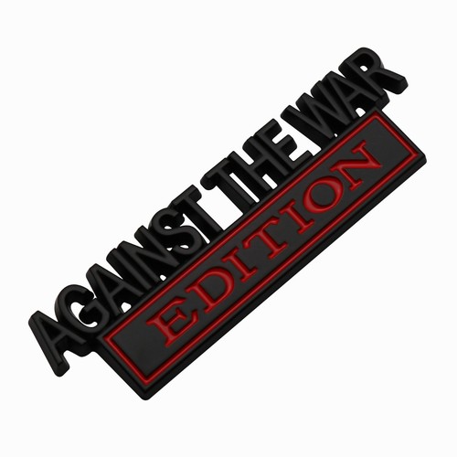against the war edition Decals Emblems Car Metal Stickers (2PCS, Black ...
