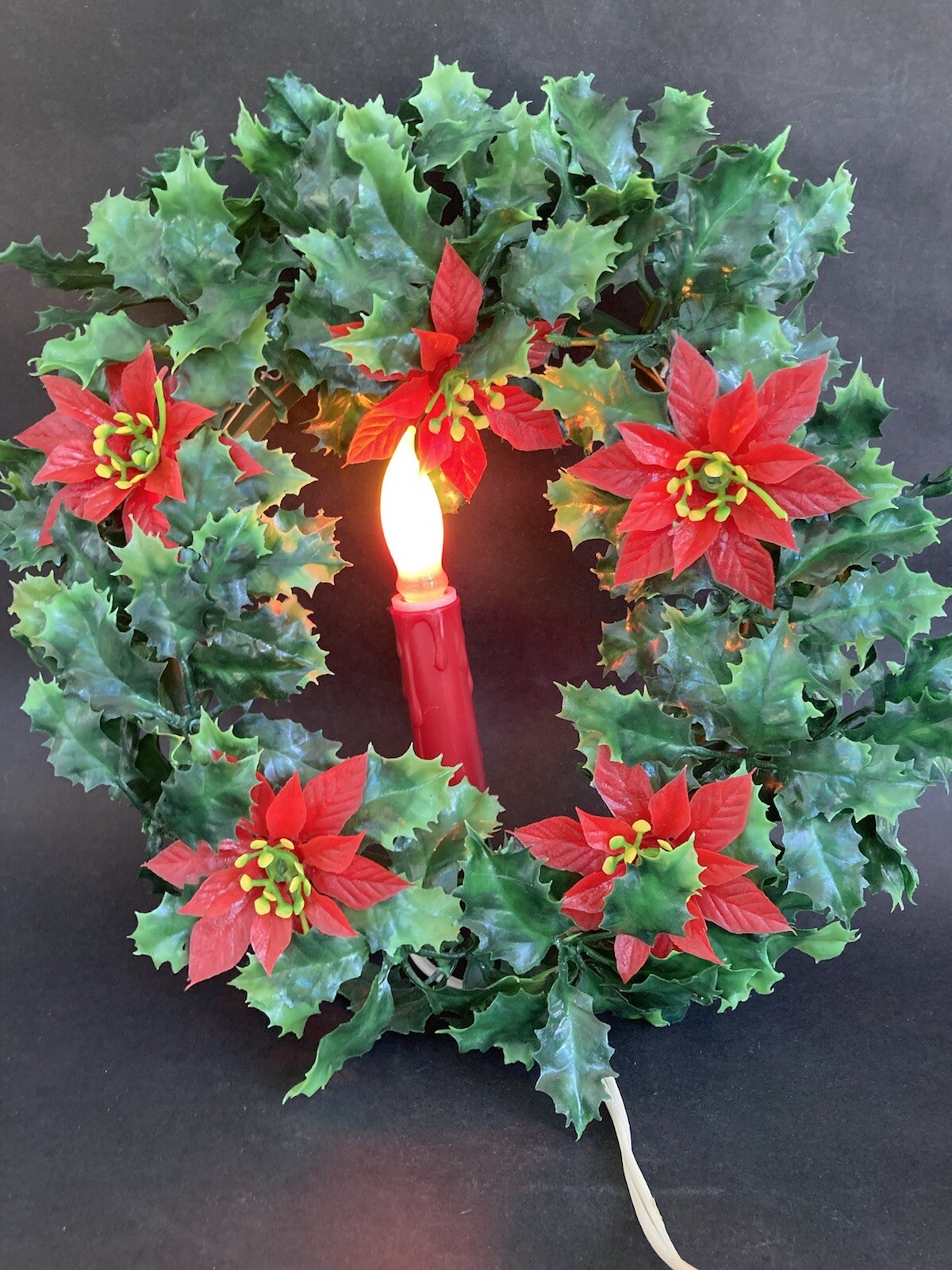 Vintage ACLA Electric Wreath with Red Drip Candle in Box | eBay