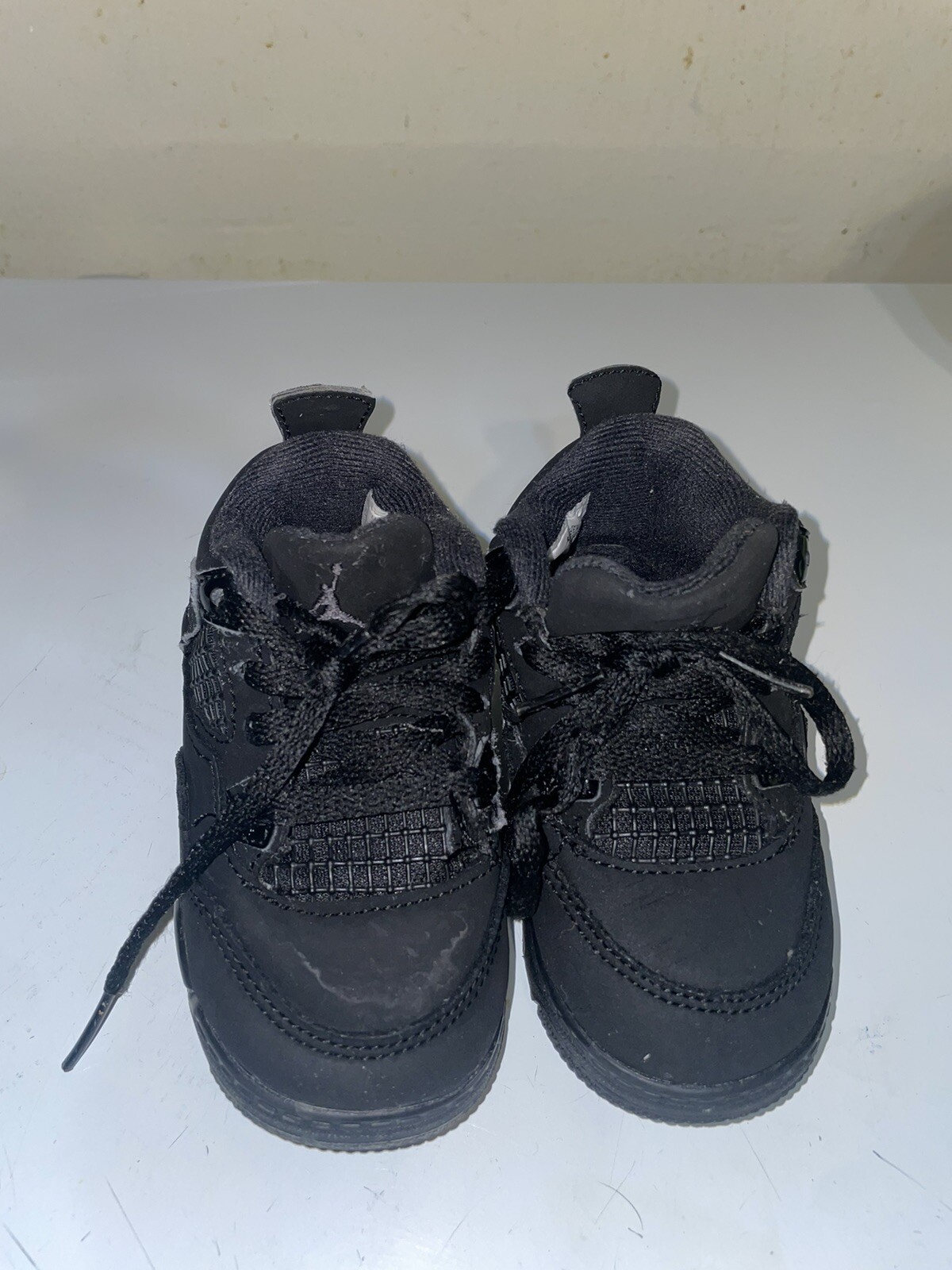 Nike Air Jordan 4 Retro TD 'Black Cat' Little Kids Size 7C