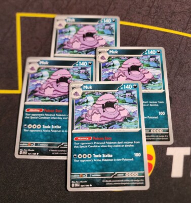 4x Pokemon TCG Muk Scarlet & Violet Base Set 127/198 Uncommon NM/M ...