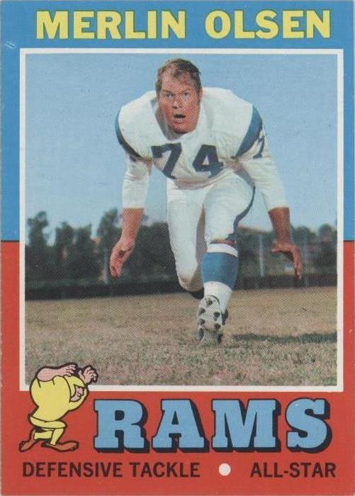 1971 Topps Merlin Olsen #125 for sale | eBay