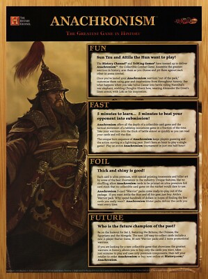 2005 Anachronism Card Game Print Ad/Poster History Channel CCG TCG ...