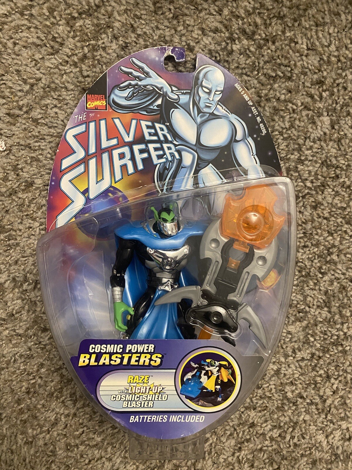 NEW SILVER SURFER RAZE 1997 COSMIC BLASTERS FIGURE TOYBIZ MARVEL ...