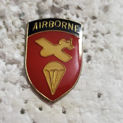 US Army Airborne Parachute Regiment Enamel Lapel Hat Pin Logo Military ...