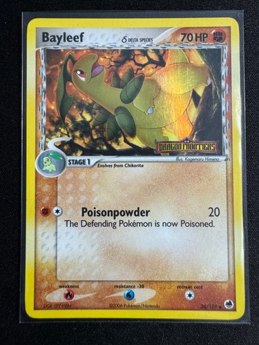 Pokemon TCG Bayleef 26/101 Holo Stamped EX Ruby & Sapphire EX Dragon ...