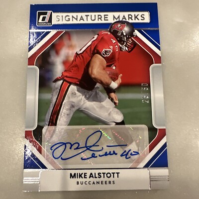 Mike Alstott Signature Marks Blue #/50 2022 Donruss #SM-MA Tampa Bay ...