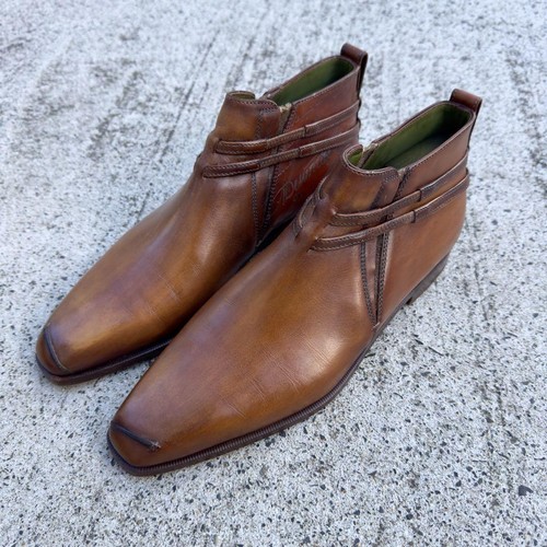 Early Berluti Scars Calligraphy Scritto Leather Side Gore Boots #PG6V3Y ...