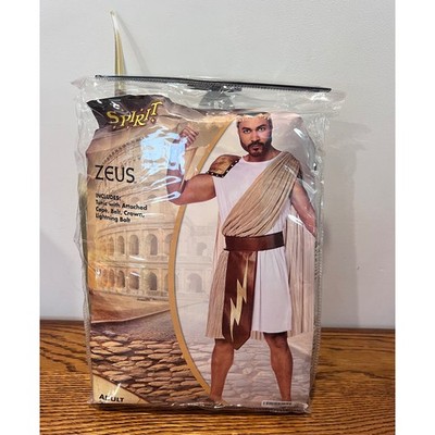Spirit Zeus Costume Adult X Large XL Greek God Tunic Cape Belt Crown | eBay