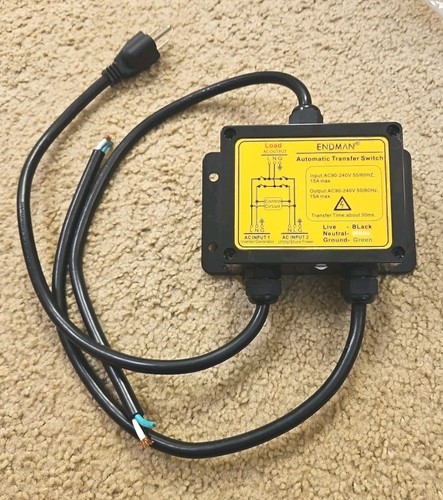 ENDMAN ATS 120V Automatic Transfer Switch, Auto Transfer Switch for ...