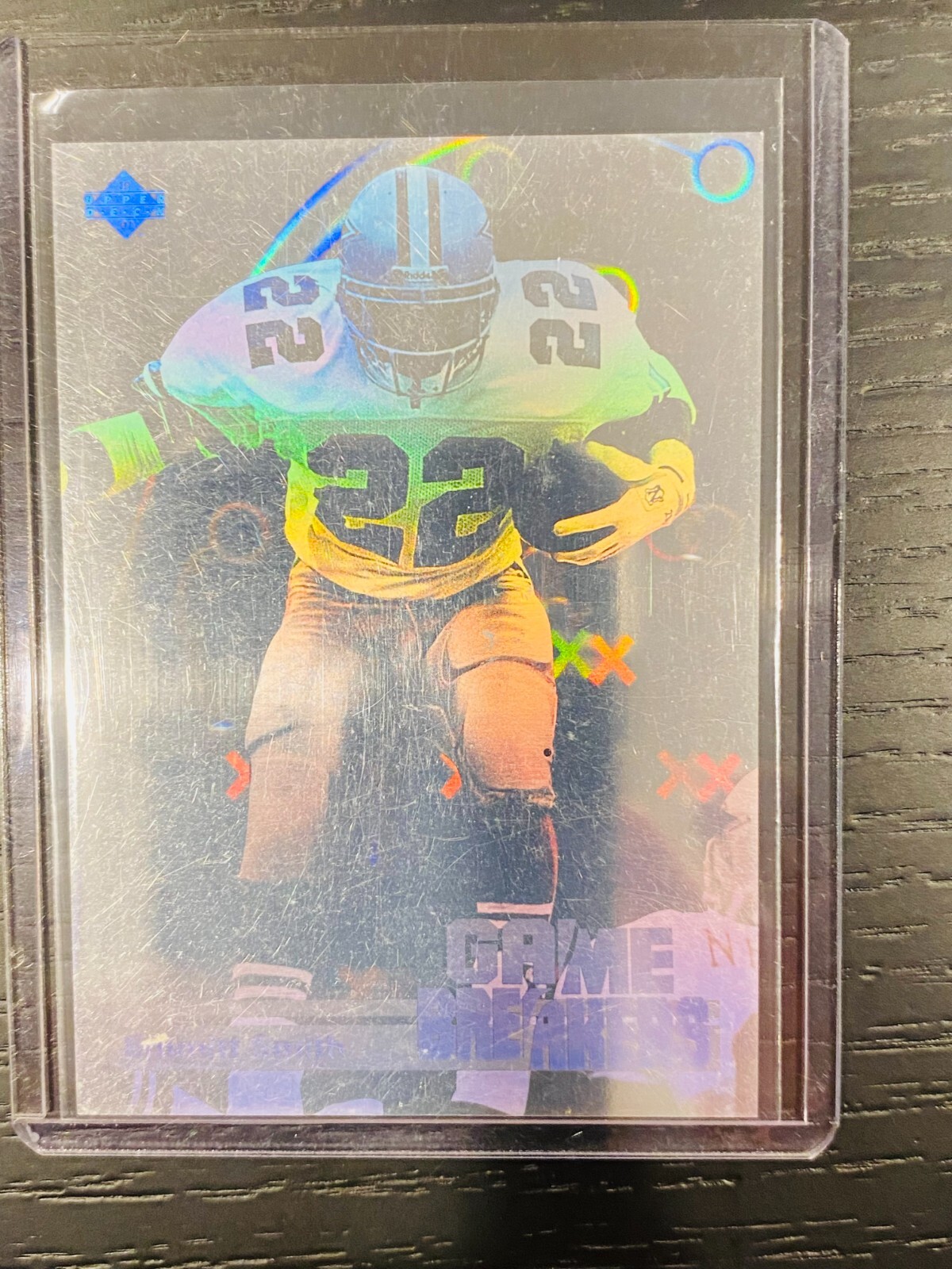 1991 Upper Deck Game Breaker Holograms #GB5 Emmitt Smith Dallas Cowboys ...