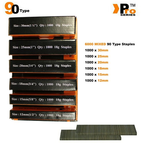 90 Type Staples. 12mm - 30mm ( 6000 MIXED Pack ) 004 | eBay
