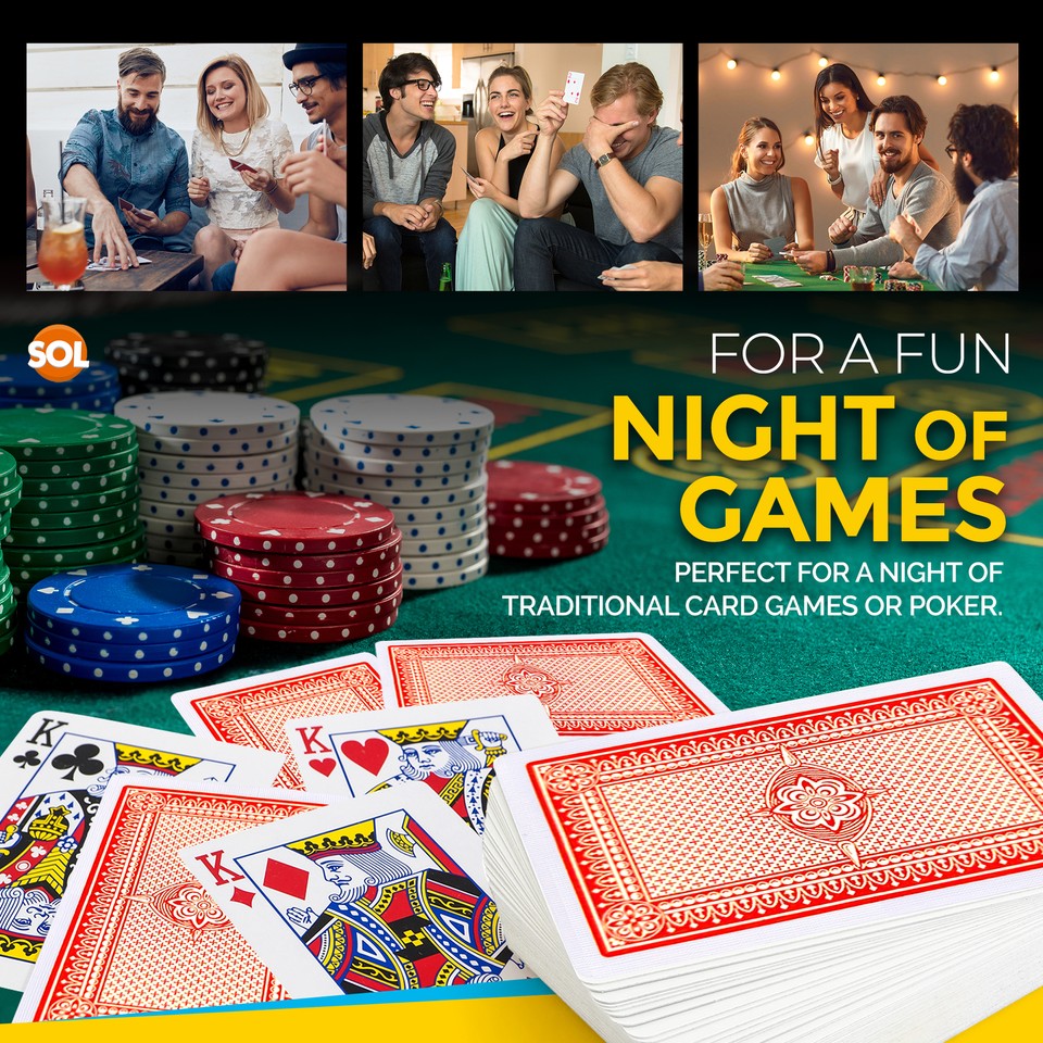 2 Pack Playing Cards Traditional Plastic Coated Deck Professional Poker ...