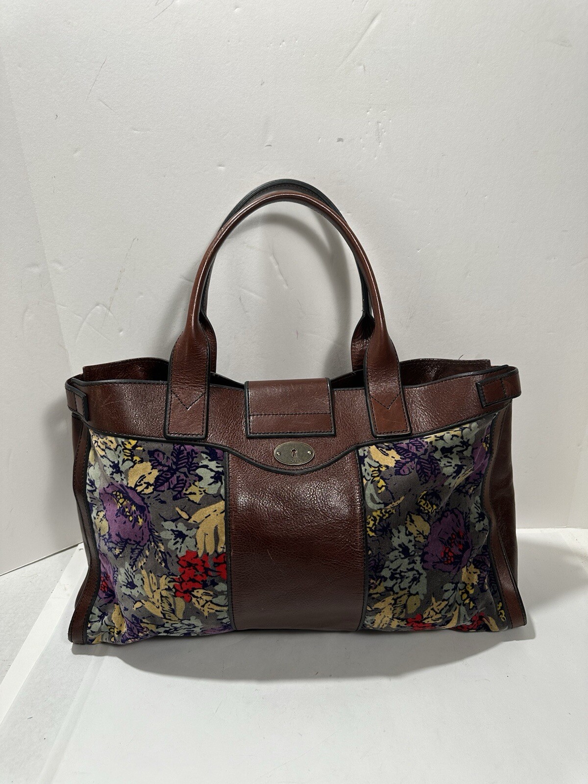 FOSSIL Vintage Reissue Weekender Tapestry Print Brown… - Gem