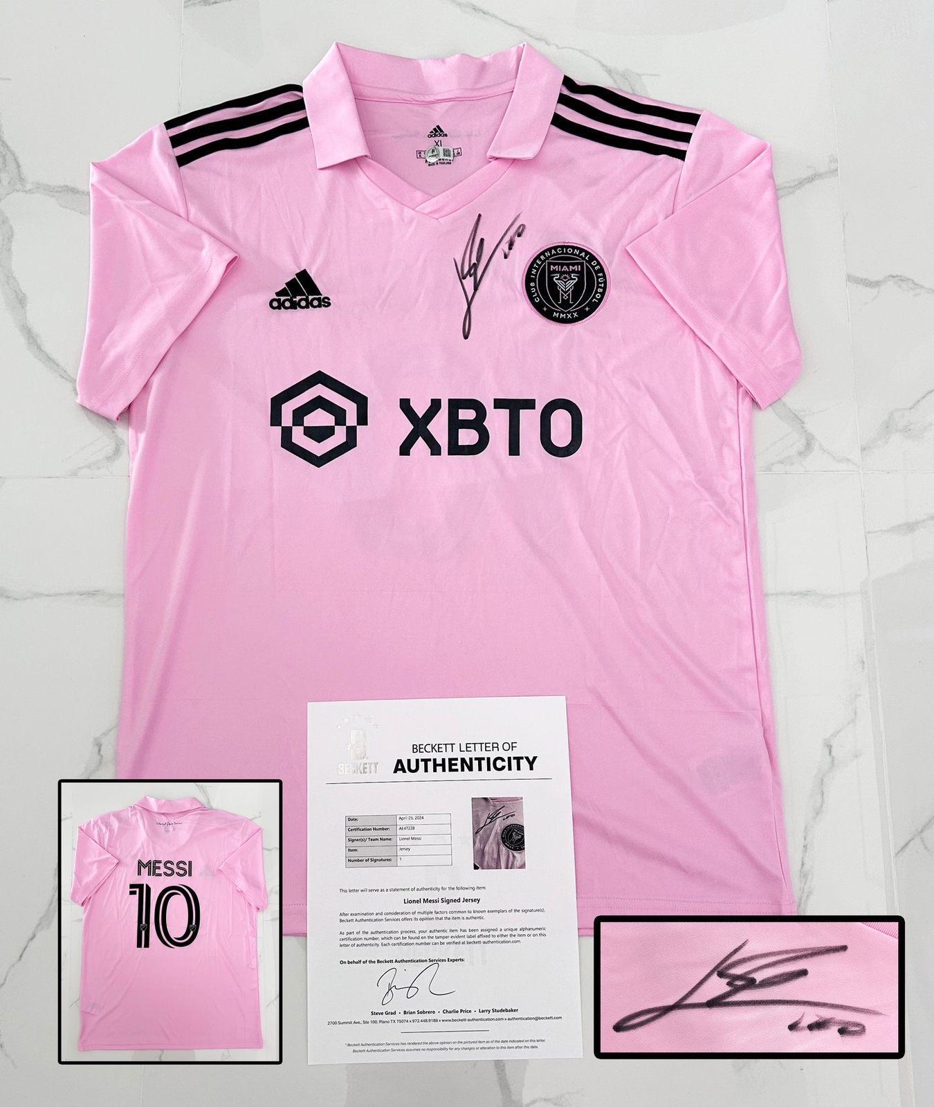 Lionel Messi Signed Jersey Inter Miami Argentina Beckett BAS COA | eBay