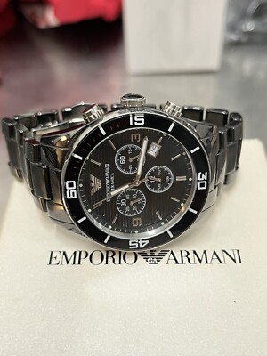 Emporio Armani Ceramica AR1421 Wrist Watch for Men 723763165471| eBay